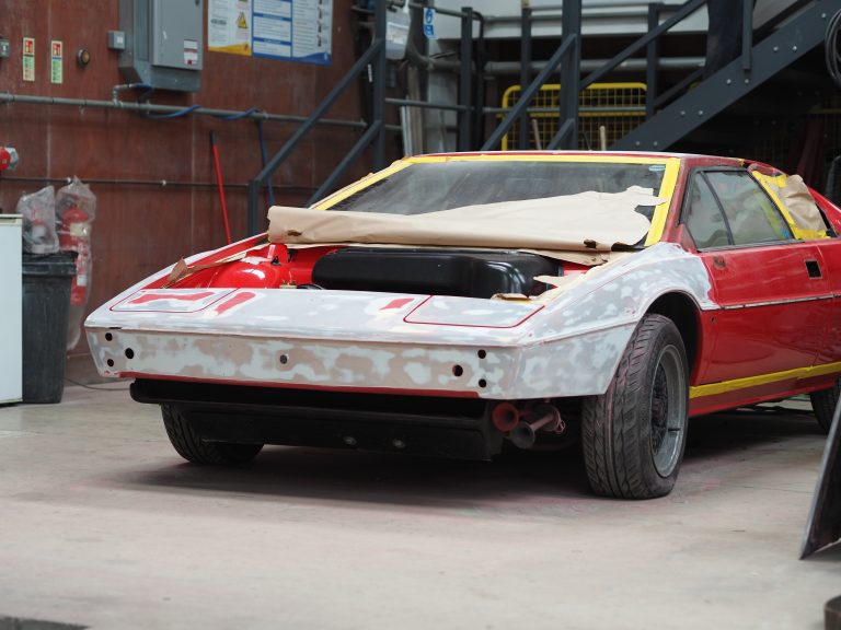 There's no such thing as fast fibre when painting a fibreglass car ...