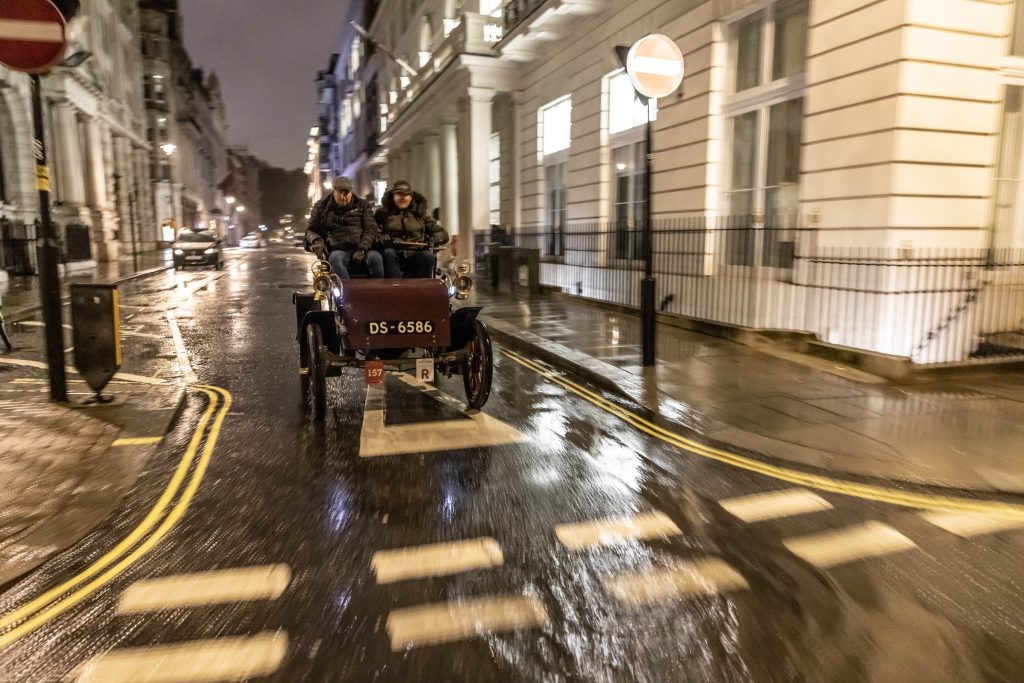 British grit and oil lamps on the London to Brighton Veteran Car Run ...
