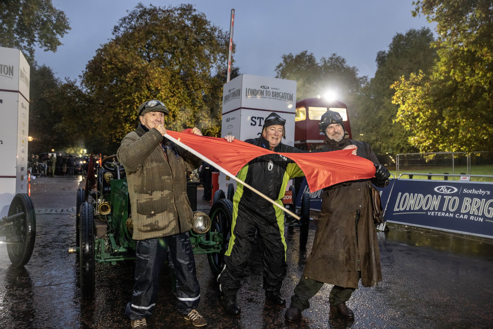 British grit and oil lamps on the London to Brighton Veteran Car Run ...