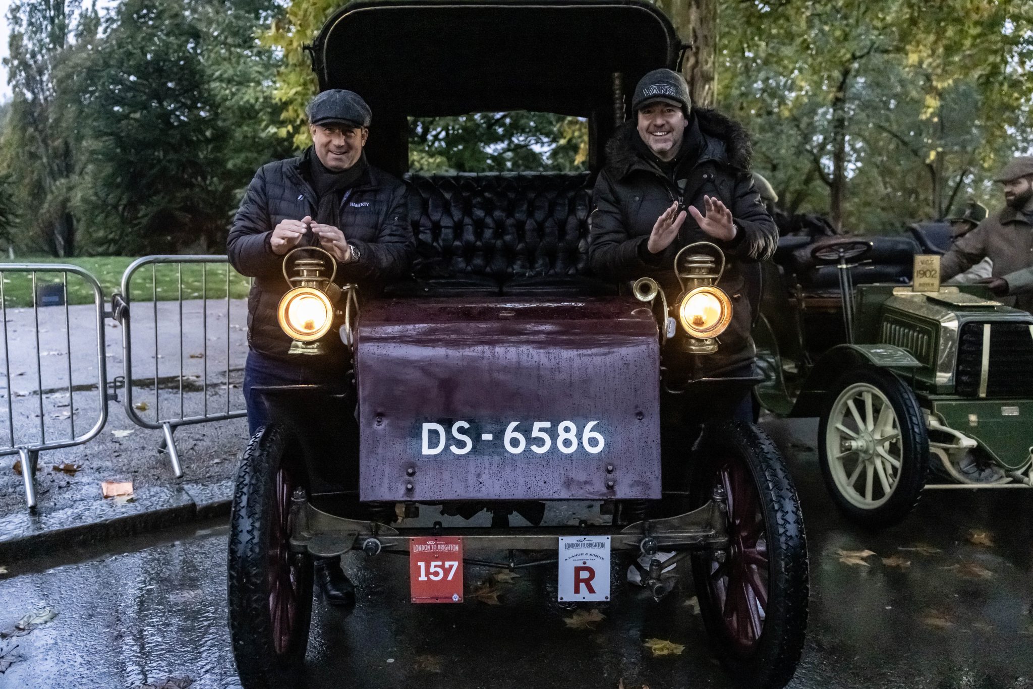British grit and oil lamps on the London to Brighton Veteran Car Run ...