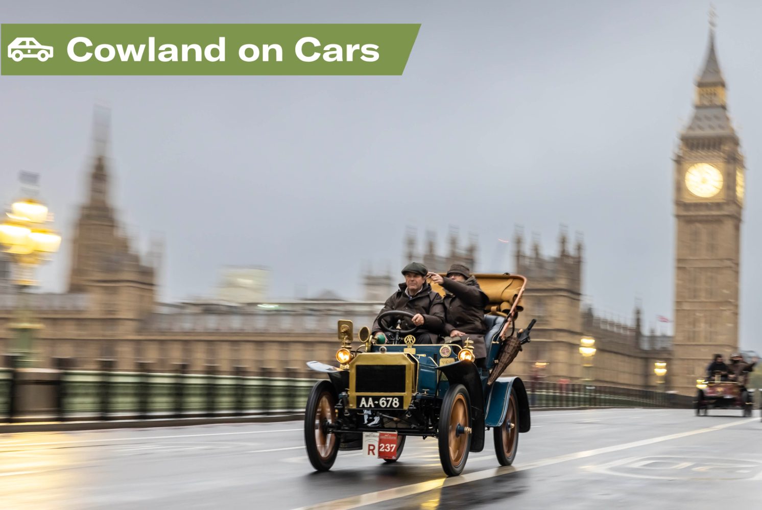 British grit and oil lamps on the London to Brighton Veteran Car Run ...